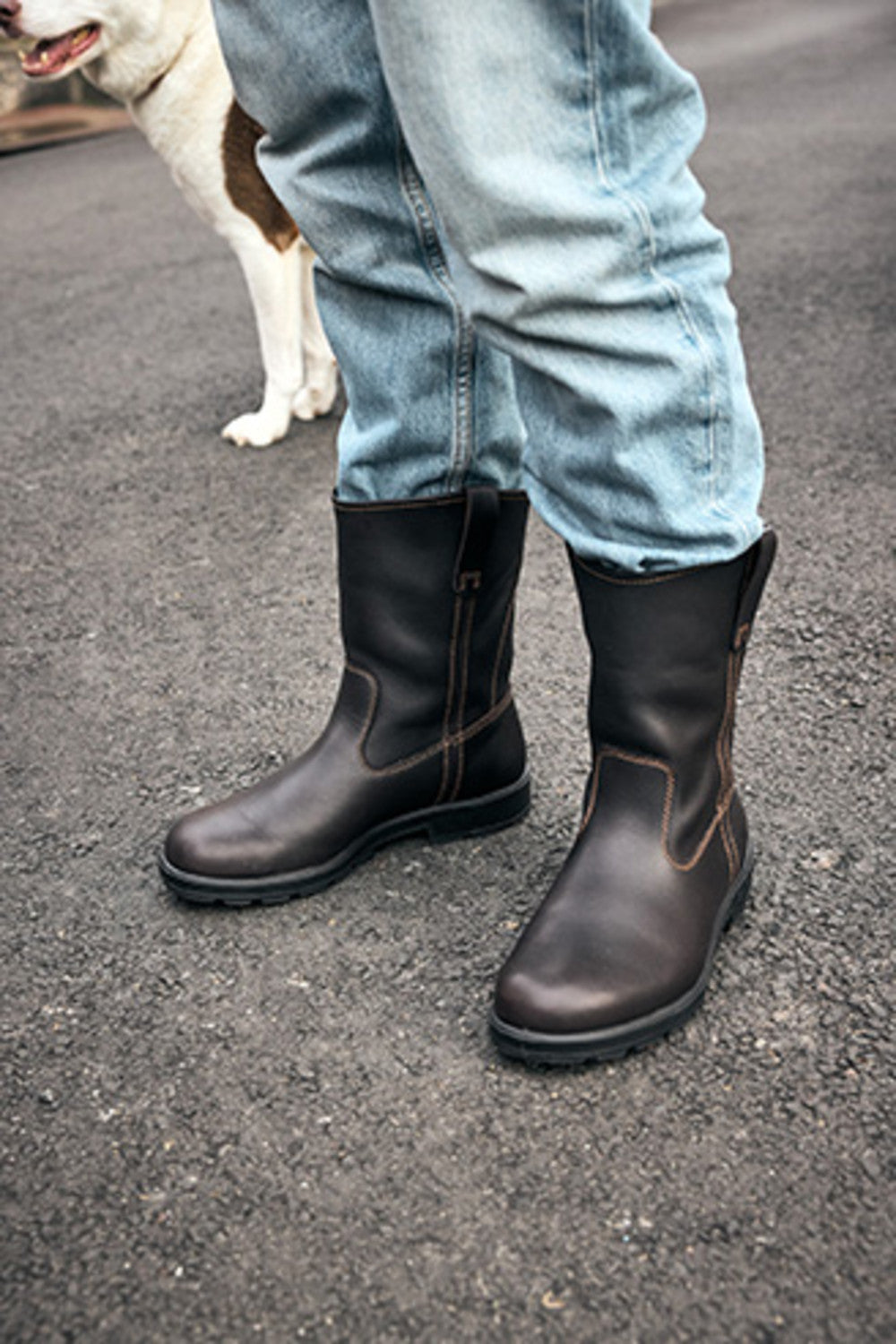 Claret Full Grain Leather Rigger Boots, Men's Originals 2528